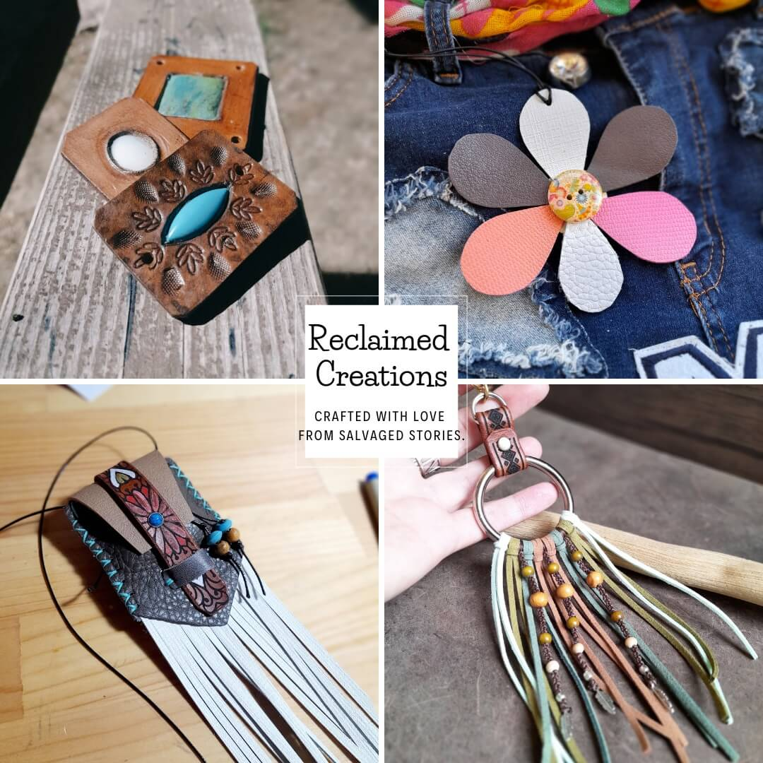 Reclaimed Creations: Upcycled Leather Art – tagged "Upcycled Leather ...